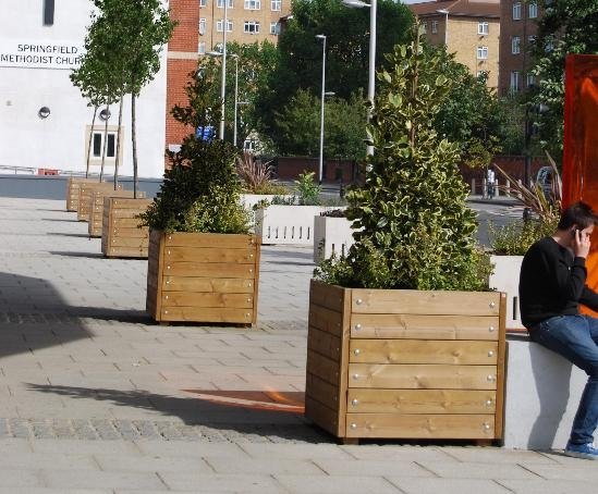 Grenadier FSC timber tree planter | Street Design | ESI External Works