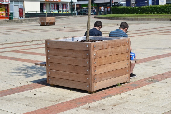 Grenadier FSC timber tree planter | Street Design | ESI External Works