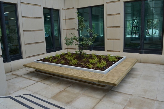 Planters with integrated seating | Street Design | ESI External Works