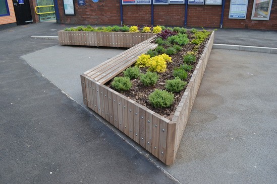Planters with integrated seating | Street Design | ESI External Works