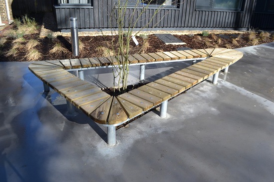Spalding timber and metal seating | Street Design | ESI External Works