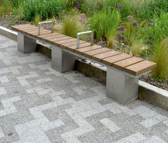 Spalding timber and metal seating | Street Design | ESI External Works