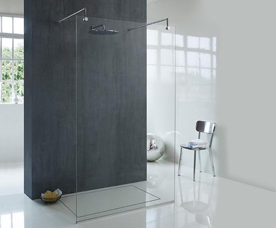 Oslo frameless walk-in fixed panel shower screen | Majestic Shower ...