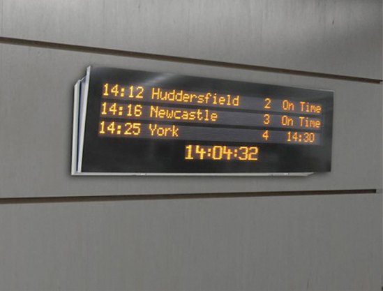 LED CRT Replacement railway station information displays | Trueform ...