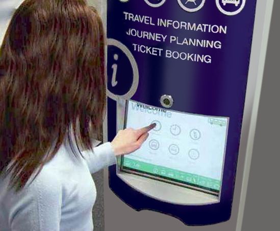 Touchscreen information kiosk for transport hubs | Trueform | ESI ...