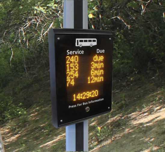 LED timetable display | Trueform | ESI External Works