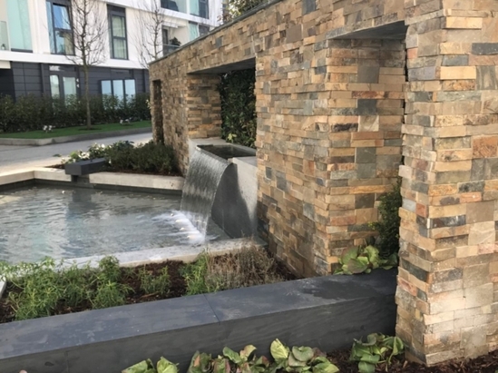 Rill, cascade and mirror pool - Nine Elms, London | Ustigate | ESI ...