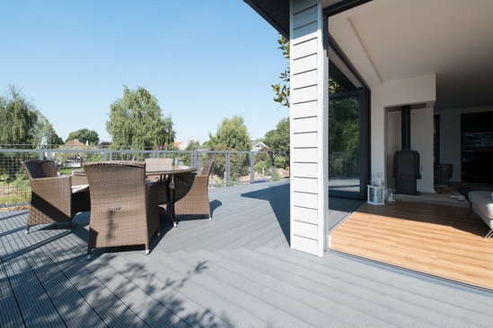 Composite wood polymer decking for riverside property | ecodek® | ESI ...