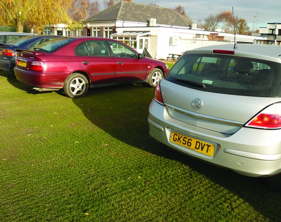 BODPAVE 40 grass-filled porous pavers, SIEMENS car park | Terram | ESI ...