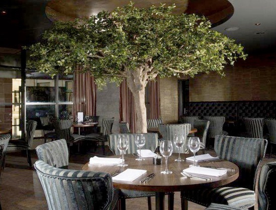 Lifesize bespoke artificial olive tree for restaurant | Livingreen ...