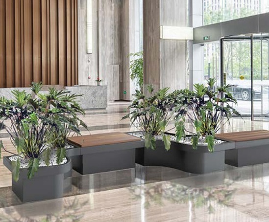 Terraces 2 - modular rectilinear planter seating system | Livingreen ...