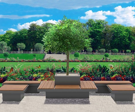 Terraces 2 - modular rectilinear planter seating system | Livingreen ...