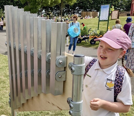 Outdoor musical instruments for Gardeners' World Live | Acoustic Arts ...