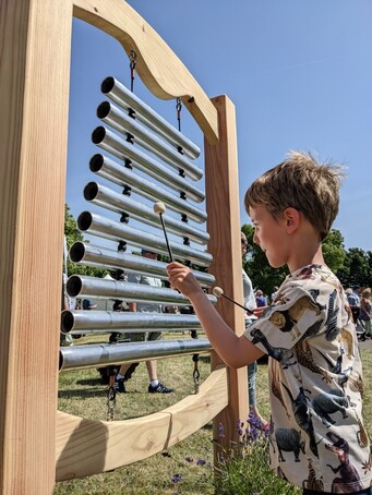 Outdoor musical instruments for Gardeners' World Live | Acoustic Arts ...