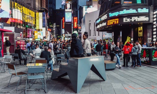 Versatile seating and tables for Times Square, New York | Vestre Ltd ...