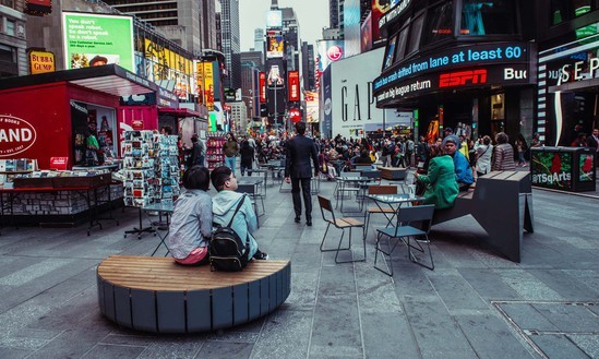 Versatile seating and tables for Times Square, New York | Vestre Ltd ...