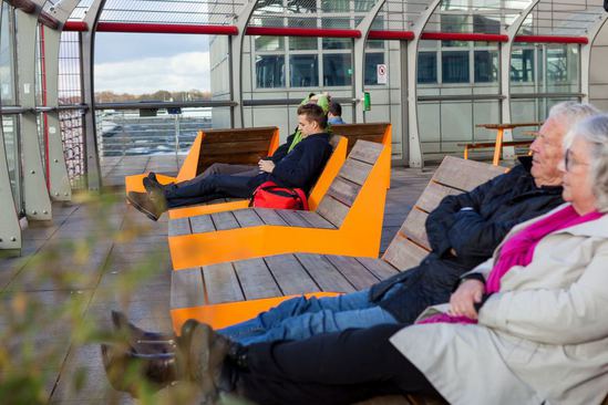 BLOC sun benches, BERG picnic benches - Hamburg Airport | Vestre Ltd ...