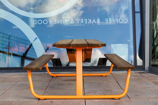 BLOC sun benches, BERG picnic benches - Hamburg Airport | Vestre Ltd ...