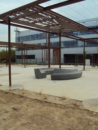 In And Out architectural cast stone bench | URBASTYLE® | ESI External Works