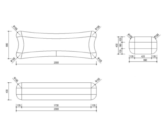 Articulus Rectangular concrete bench | URBASTYLE® | ESI External Works