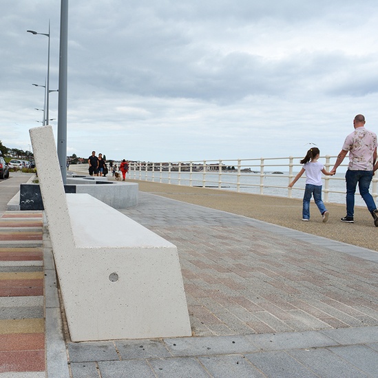 Concrete seating for Colwyn Bay waterfront redevelopment | Artform ...