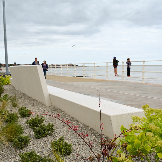 Concrete seating for Colwyn Bay waterfront redevelopment | Artform ...