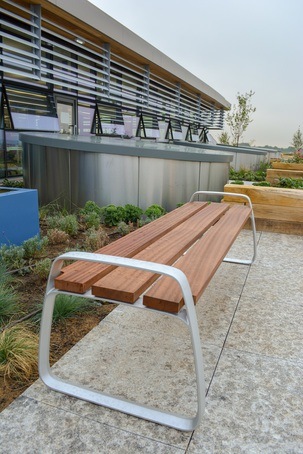 Outdoor furniture for university library's roof terrace | Artform Urban ...