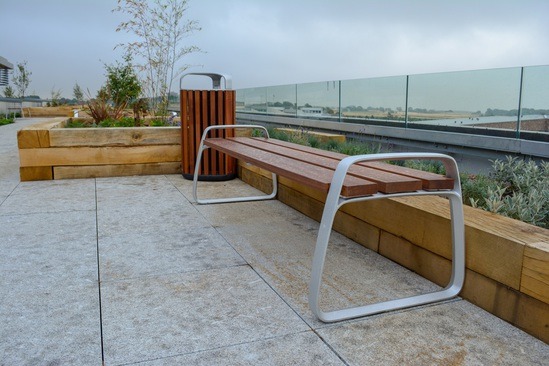 Outdoor furniture for university library's roof terrace | Artform Urban ...