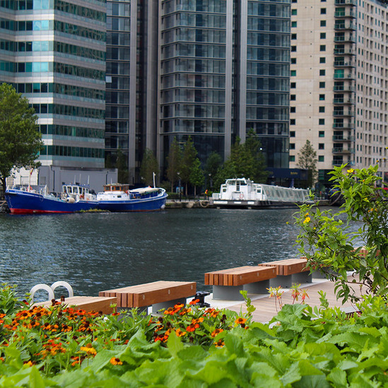 Bespoke mooring benches for Wood Wharf | Artform Urban Furniture | ESI ...