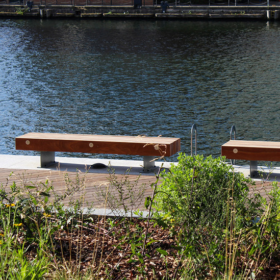 Bespoke mooring benches for Wood Wharf | Artform Urban Furniture | ESI ...