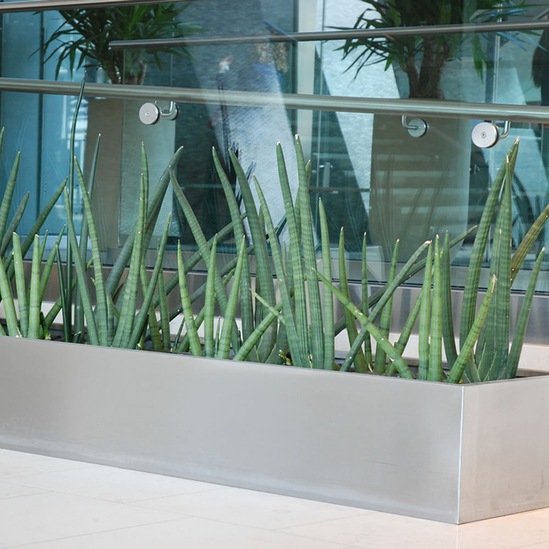 Bespoke stainless steel planters | Outdoor Design | ESI External Works