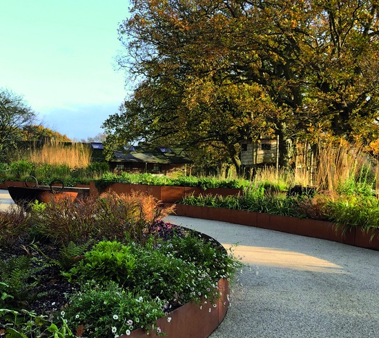 Bespoke corten steel landscape edging | Outdoor Design | ESI External Works