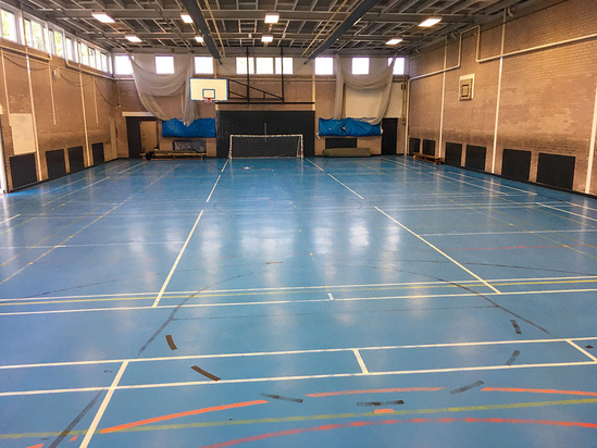 Sports hall floor refurbishment for academy | TVS Sports Surfaces | ESI ...