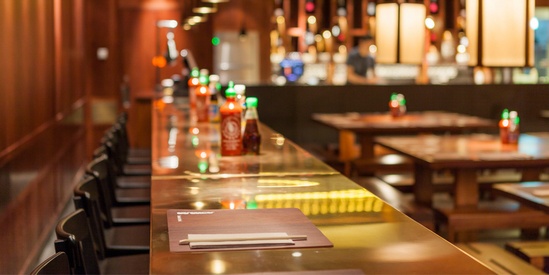 Bespoke restaurant sharing tables | Benchmark | ESI Interior Design