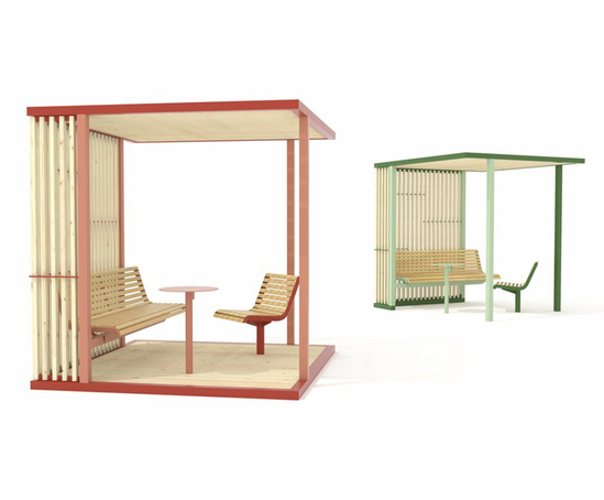 Cuby enclosed outdoor seating module for public spaces | mmcité UK ...