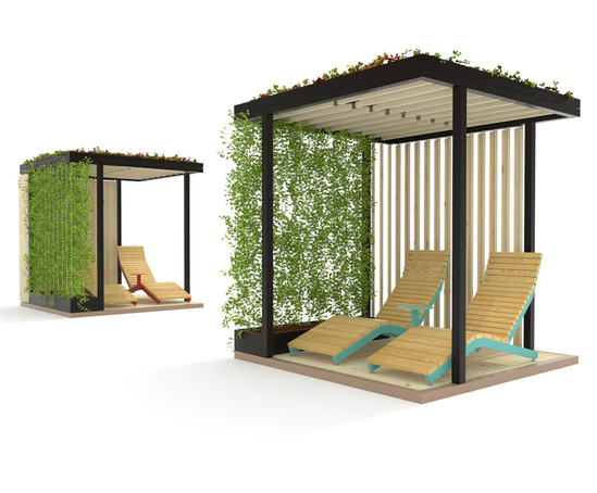Cuby enclosed outdoor seating module for public spaces | mmcité UK ...