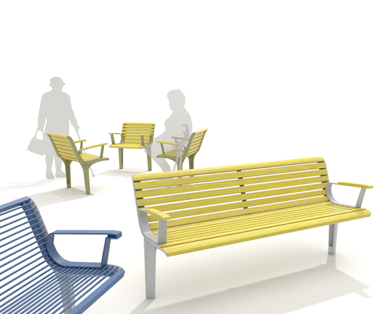 Emau Solo park bench | mmcité UK | ESI External Works