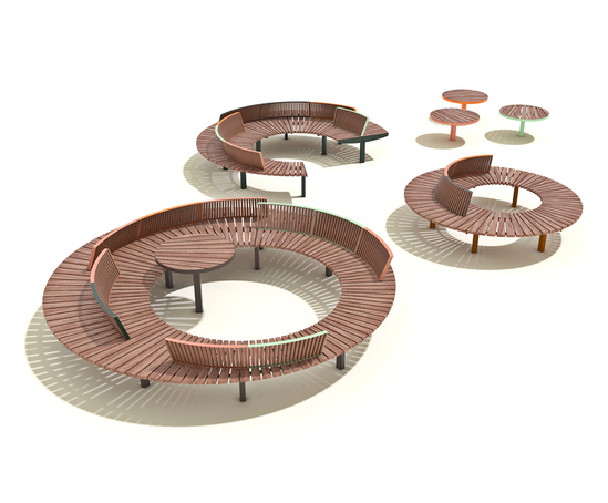 Lago round seating | mmcité UK | ESI External Works