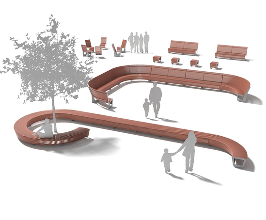 Landscape Compact Park Bench | mmcité UK | ESI External Works