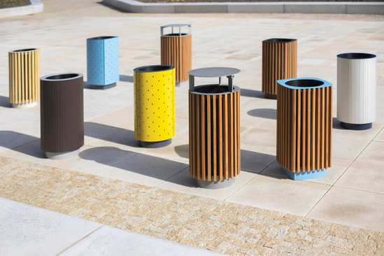 Quinbin litter bin | mmcité UK | ESI External Works