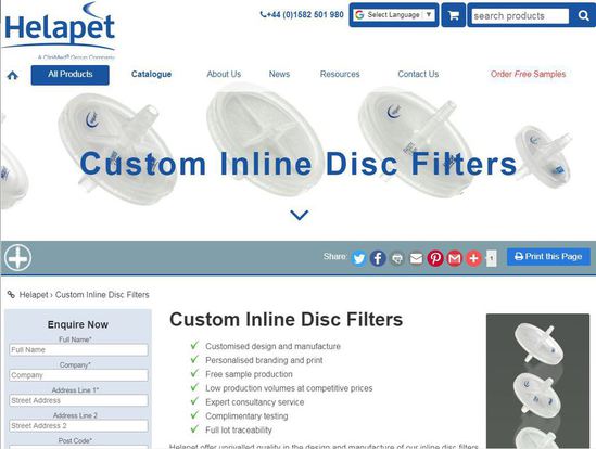 Inline disc filter customisation service launched | Helapet Ltd ...