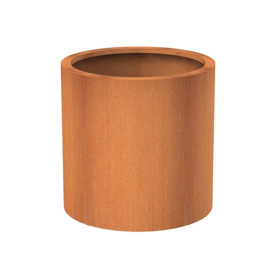 Atlas contemporary corten steel circular planter | Taylor Made Planters ...