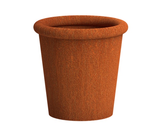 Tube contemporary corten steel circular planter | Taylor Made Planters ...