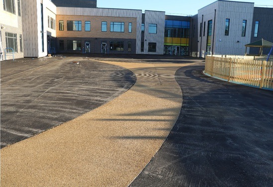 Porous playground surfacing for SEN school | NatraTex | ESI External Works
