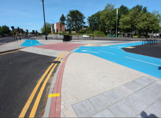 Colour cycle route surfacing improves connectivity | NatraTex | ESI ...