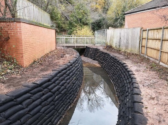 Storm drainage channel restoration using Rootlok | GeoGrow | ESI ...
