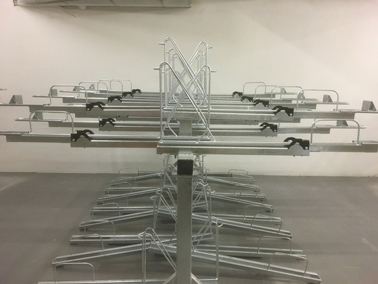 Double Stacker - two-tier space-saving cycle rack | CYCLERAX | ESI ...