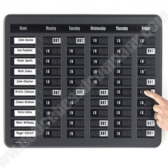 Staff In/Out Notice Boards | Notice Board Company | ESI Interior Design