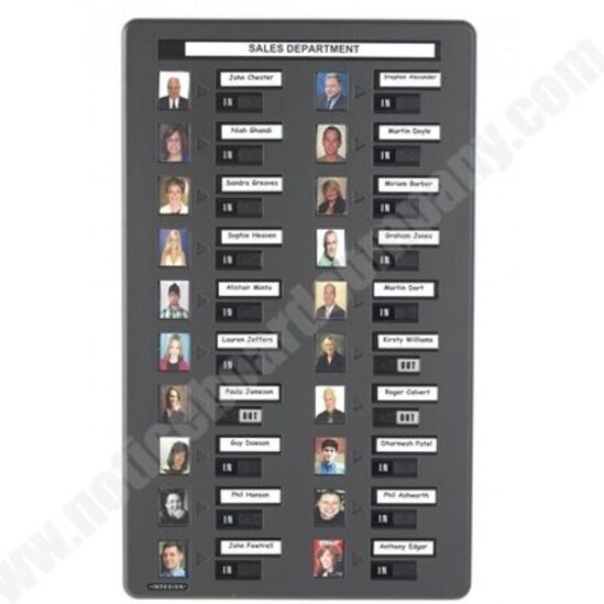 Staff In/Out Notice Boards | Notice Board Company | ESI Interior Design