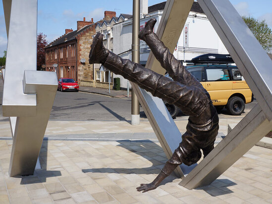 Triamond sculpture represents Wishaw High Schools | David A Annand ...